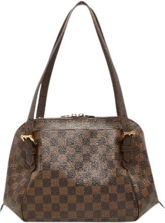 Louis Vuitton Sac bandouli&egrave;re Belem MM Damier Pre-owned - Femme - Pre-owned - Brun - Taille: ONE Size