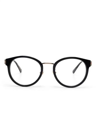 Gucci Brille mit rundem Gestell - Schwarz