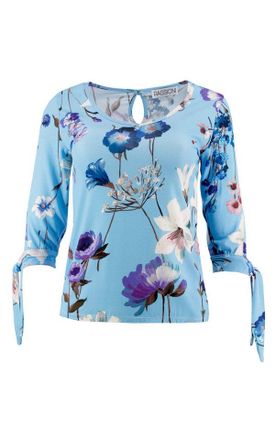 Passioni Print-Shirt mit 3/4-&Auml;rmeln und Blumenmuster