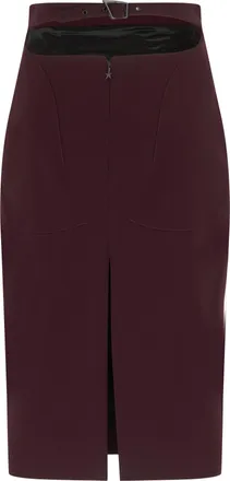 MUGLER Womens Bodycon Skirt Brown Viscose Pencil