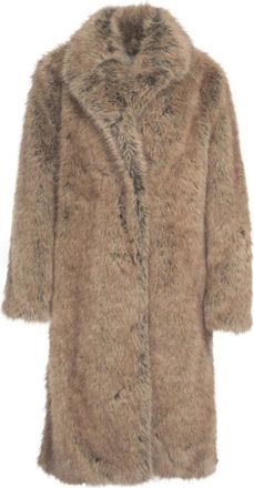 Liu Jo Femme, Vestes, Brun, Taille: 38 FR Manteau de fourrure synthétique de luxe Marrone