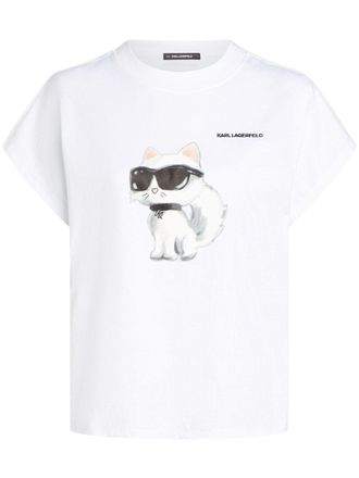 Karl Lagerfeld t-shirt Ikon Choupette - Blanc