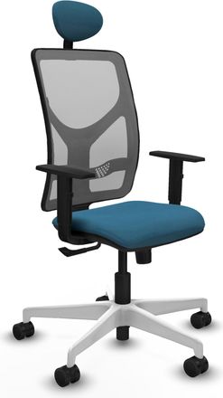 Piqueras y Crespo Stuhl aus PC, neigbar, mit 1D-Armlehnen, h&ouml;henverstellbare Lendenwirbelst&uuml;tze und festes Kopfteil, ausgestattet mit 3 Positionen und Schneidschaum, Gr