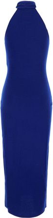Givenchy Long Draped Wool Dress - Blue