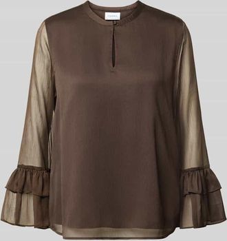 Comma Bluse mit Volant-&Auml;rmeln