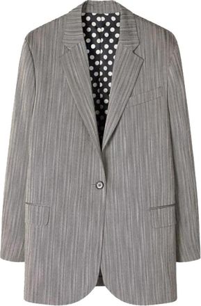 Paul Smith Giacca Ampia Spigato - - Jackets - Damen - Grau - S