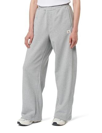 Calvin Klein Pantalon de Jogging Femme French Terry Badge Logo en Coton, Gris (Bc06 Grey Heather), S