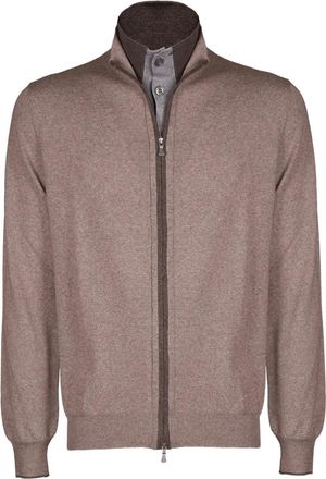 La Fileria cardigan à fermeture zippée - Marron