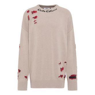 Carlo Colucci Oversize Pullover - - Knitwear - Herren - Beige - S