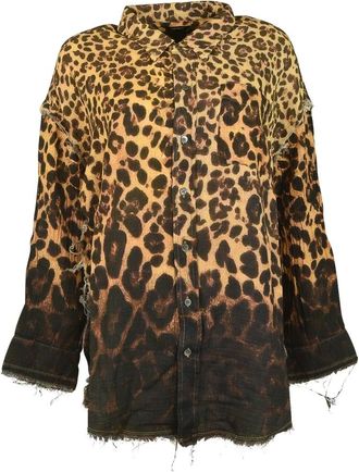 R13 Femme, Blouses et Chemises, Brun, Taille: 36 FR Chemises