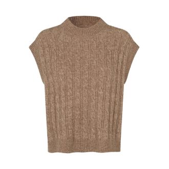 Lollys Laundry Damen, Strickwaren, Braun, 2XLGr&ouml;&szlig;e