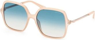 Guess Femme, Accessoires, Beige, Taille: 57 MM Square Lunettes de soleil