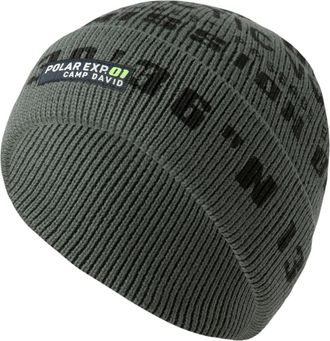 Camp David Herren Rippstrickm&uuml;tze mit Logo Print und Patch Dark Forest, None