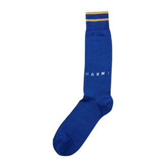 Marni Intarsia Logo Socken - - Underwear - Herren - Blau - M