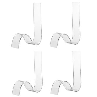 DOITOOL 4 Stück Transparente Acryl Schuhständer S förmig für High Heels Sandal Storage Display Platzsparend für Schuhgeschäfte Warenpräsentation Geeignet für 