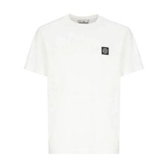 Stone Island Kurz&auml;rmeliges T-Shirt - - Tops - Herren - Wei&szlig; - M