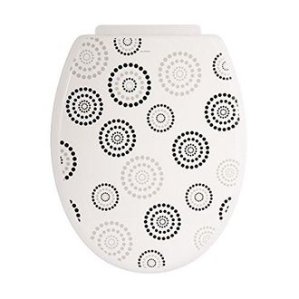 MSV Sitz W.C. Dots, schwarz, 47 x 36.5 x 3.5 cm, 96 Stück