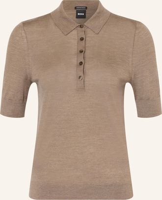 HUGO BOSS Poloshirt Fidenka Aus Merinowolle beige