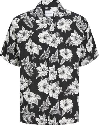Jack & Jones Jjguru Monochrome AOP Resort Shirt Ss