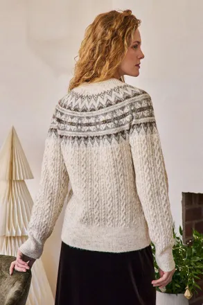 Next Strickpullover Lang&auml;rmeliger Weihnachtspullover (1-tlg)