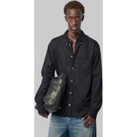 Ann Demeulemeester Wessel Botton Down Shirt With Monogram Embroidery