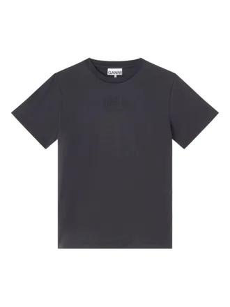 Ganni t-shirt &agrave; logo - Gris