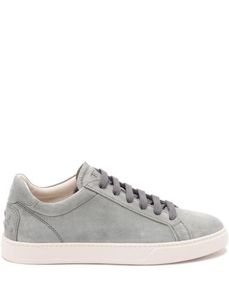 Tod's baskets en cuir &agrave; lacets - Gris