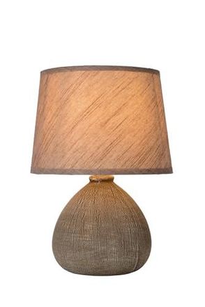 Lucide RAMZI - Lampe de table - &Oslash; 18 cm - 1xE14 - Brun