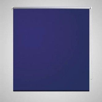 vidaXL Store Enrouleur Occultant 160x175 cm Bleu Fen&ecirc;tre Chambre &agrave; Coucher