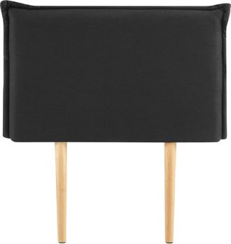 IDIMEX Kopfteil Nerina mit Holzbeinen 90 cm in schwarz - Gepolstertes Kopfteil, Bettkopfteil für Einzelbett, Elegante Rückwand mit Holzfüßen