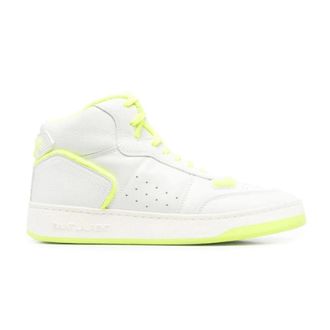Saint Laurent Perforierte High-Top-Sneakers in zwei Farben - - Shoes - Damen - Wei&szlig; - 40 EU