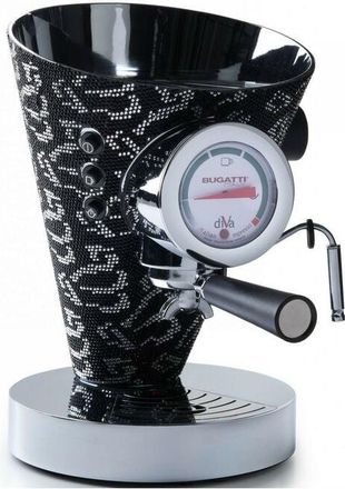 Bugatti Machine à café expresso Diva La Luce dei Cristalli couleur Noir Bugatti