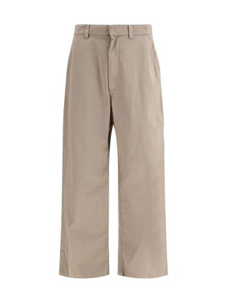 Balenciaga Mens Workwear Trousers New Beige Cotton
