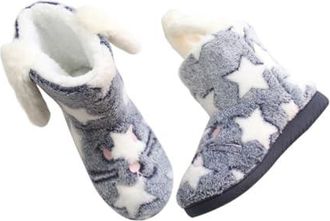 BESTONZON Neige Nordiques Bleu Bottines Courtes Chaudes Antidérapantes Chaussures Hiver Résistantes Au Froid pour Femmes et Hommes