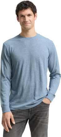 Tom Tailor Herren 1048631 Langarmshirt mit Streifenmuster, 39296-Blue White Blue Fine Stripe, XL