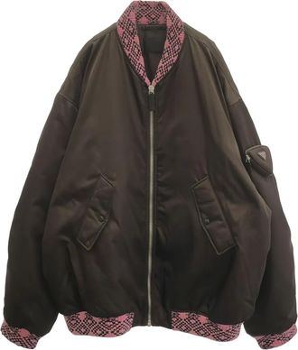 Prada veste bomber zippée (années 2010) - Marron