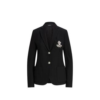 Ralph Lauren Blazer &agrave; simple boutonnage en coton m&eacute;lang&eacute;