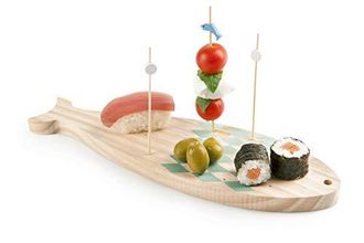 Excelsa 62754 Party Time Aperitivo Schneidebrett mit Knabbereien, Parkett, braun