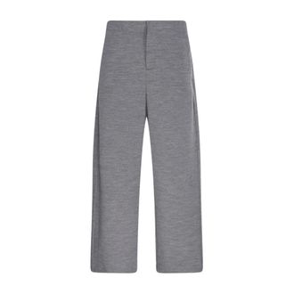 Max Mara Woll- und Baumwollhose - - Trousers - Damen - Grau - XS