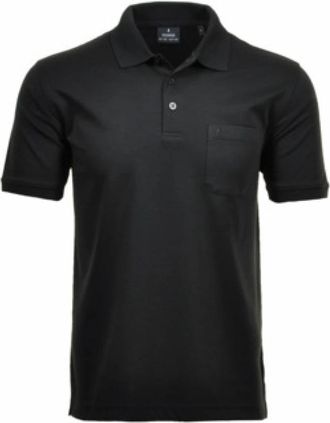 Ragman Kurzarm Poloshirt - - Tops - Herren - Schwarzk - 4XL