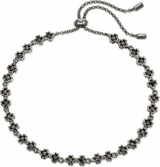 Folli Follie Unisex-Armband aus Sterlingsilber, schwarz, 25 cm (3B18S040KK)