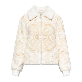 Casablanca Faux Fur Kapuzenjacke - - Jackets - Damen - Beige - S