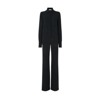 Fendi Seiden-Cady-Jumpsuit - - Jumpsuits & Playsuits - Damen - Schwarzk - XS