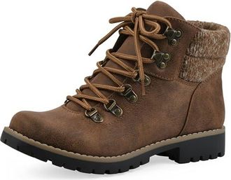 White Mountain Bottines Pathfield pour femme, Cognac/Suedette, 37 EU