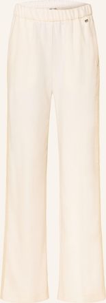 Herno Herno Marlenehose Aus Flanell Mit Galonstreifen weiss
