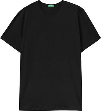 Benetton T- Shirt 3p7xu1058, Noir, Large Hommes
