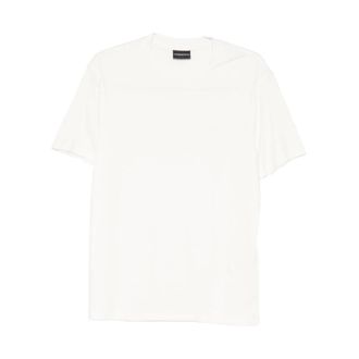 Emporio Armani Homme, Tops, Blanc, Taille: XL T-shirt M&eacute;lange Modal et Soie