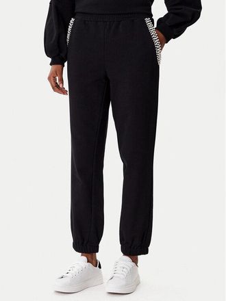 Twin-Set Jogginghose 252LI2MDD Schwarz Regular Fit