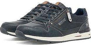 Mustang Jeans Baskets Mode Homme 4154-304, Pointure:45 EU, La Couleur:Bleu