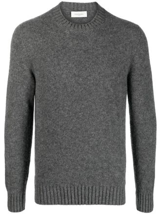 PIACENZA 1733 pull en maille fine à col rond - Gris